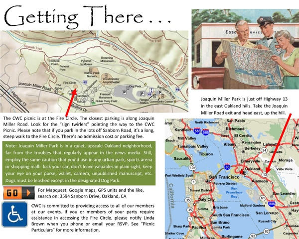 Picnic-Map-Directions | California Writers Club Marin